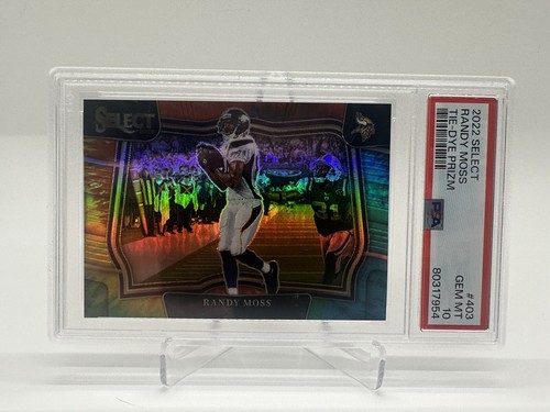 2022 Select Randy Moss Tie Dye Prizm /25 Field Level PSA 10 Low Pop HOF ...