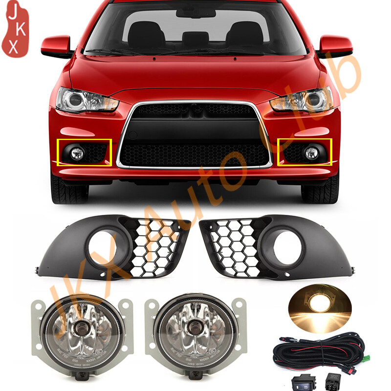 For Mitsubishi Lancer EX 2010-2015 Fog Light Cover & Fog Lamps W ...