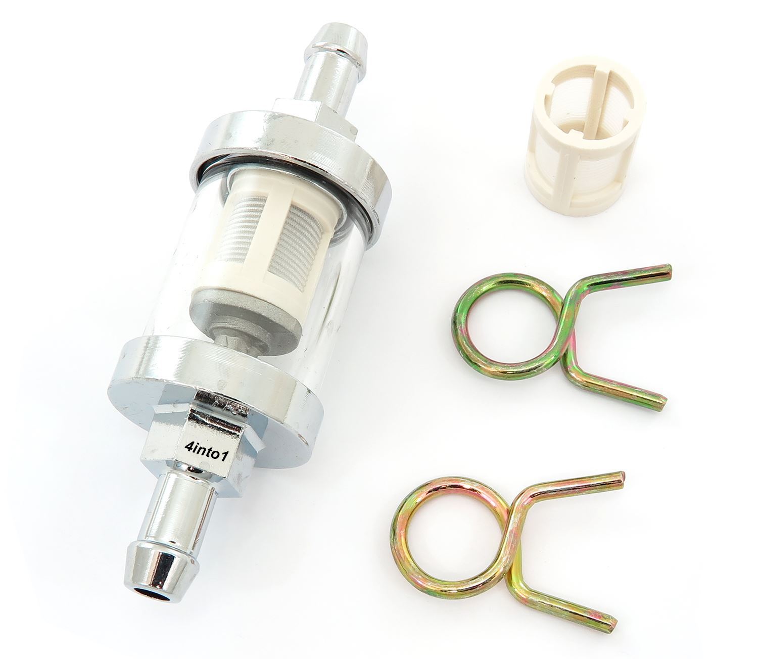 Universal Clear Glass Fuel Filter - 5/16" - Gas Petrol Screen ...