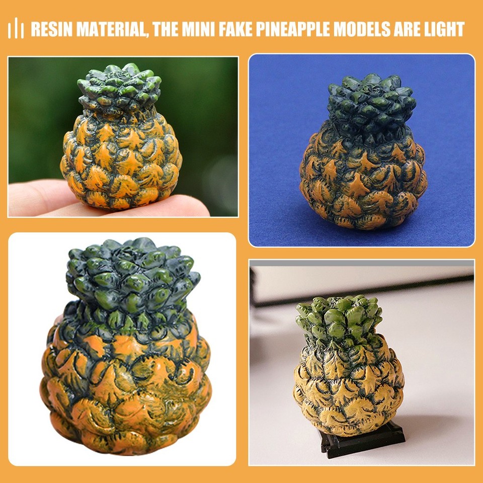 8 Pcs Small Resin Pineapple Models Artificial Fruits Educational ...