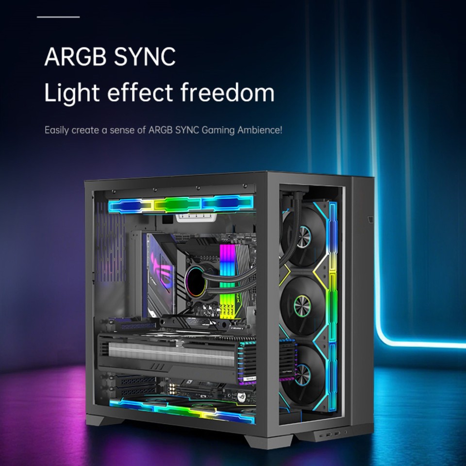 Computer ARGB Hub with Remote Sync to Aura Mystic Light RGB Fusion 9 ...