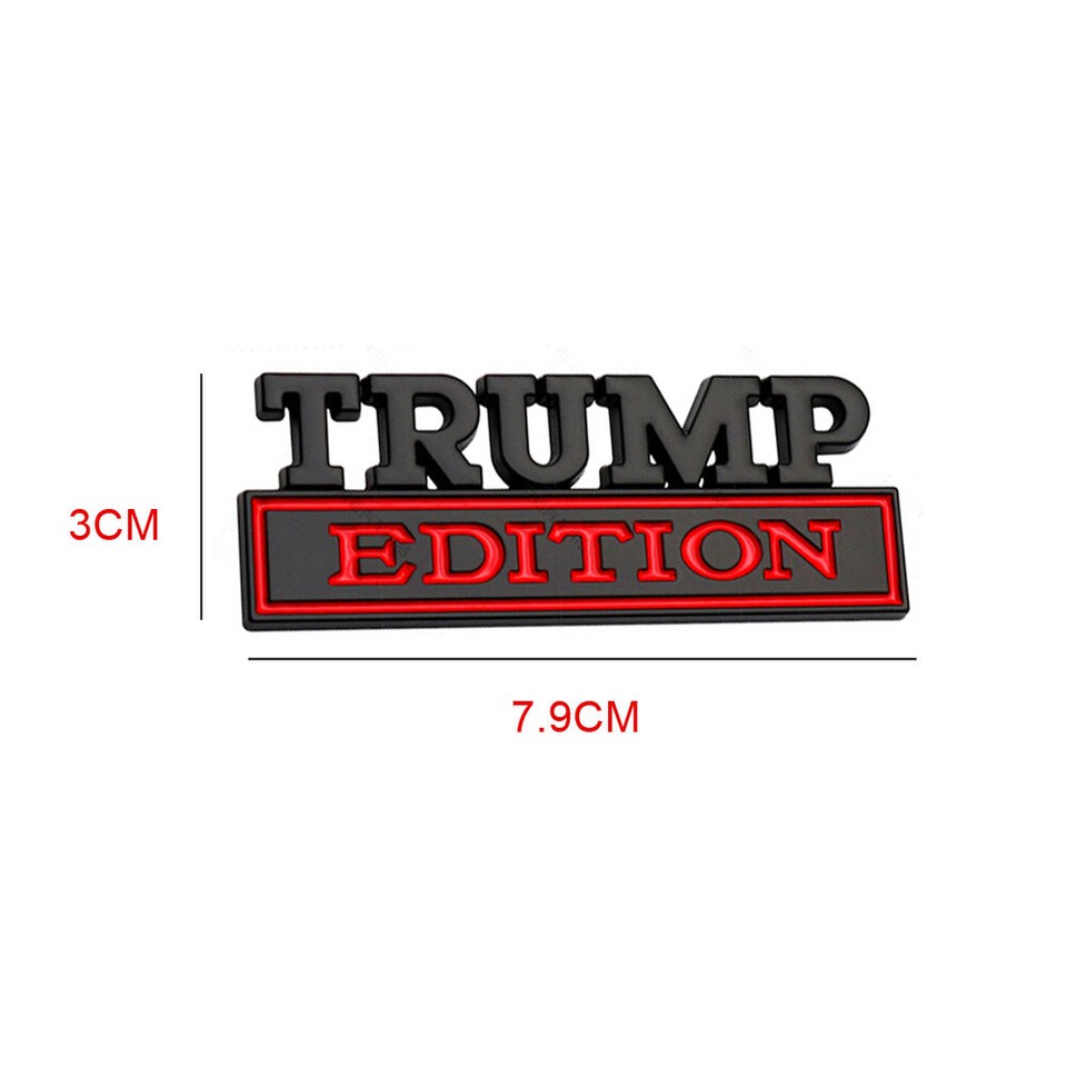 TRUMP EDITION Logo Emblem Badge Car Rear Tailgate Sticker Decal Car ...