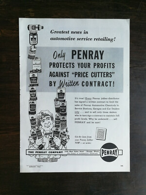 Vintage 1962 Penray Automotive Chemicals Full Page Original Ad | eBay