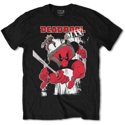 Marvel Comics Official Deadpool Max T Shirt Black Cotton Mens Film | eBay