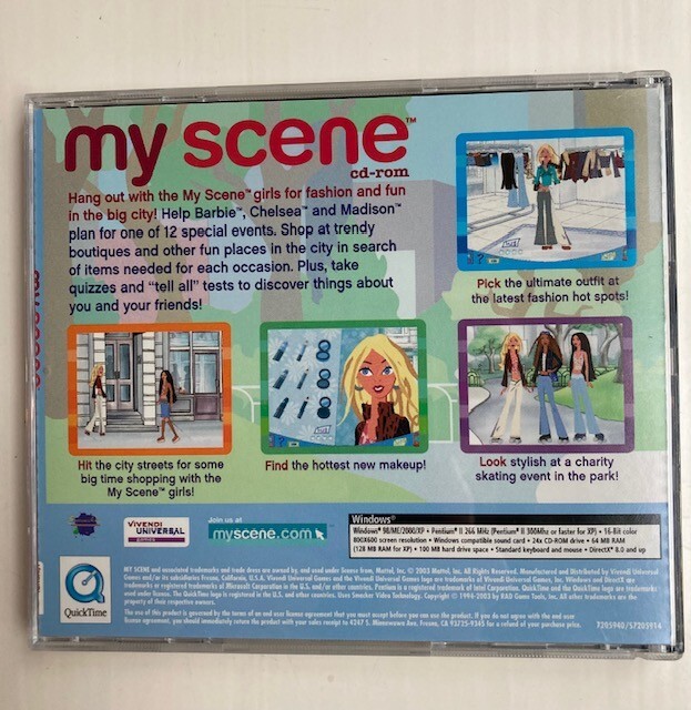 My Scene CD-ROM by Vivendi Universal - Vintage PC game for Windows 98 ...