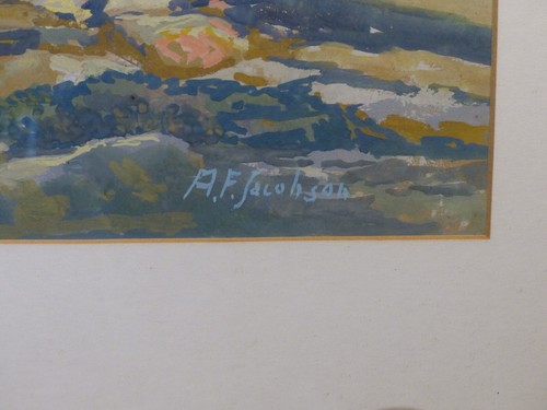 Large California Impressionist Landscape Painting by Albert Jacobson ...