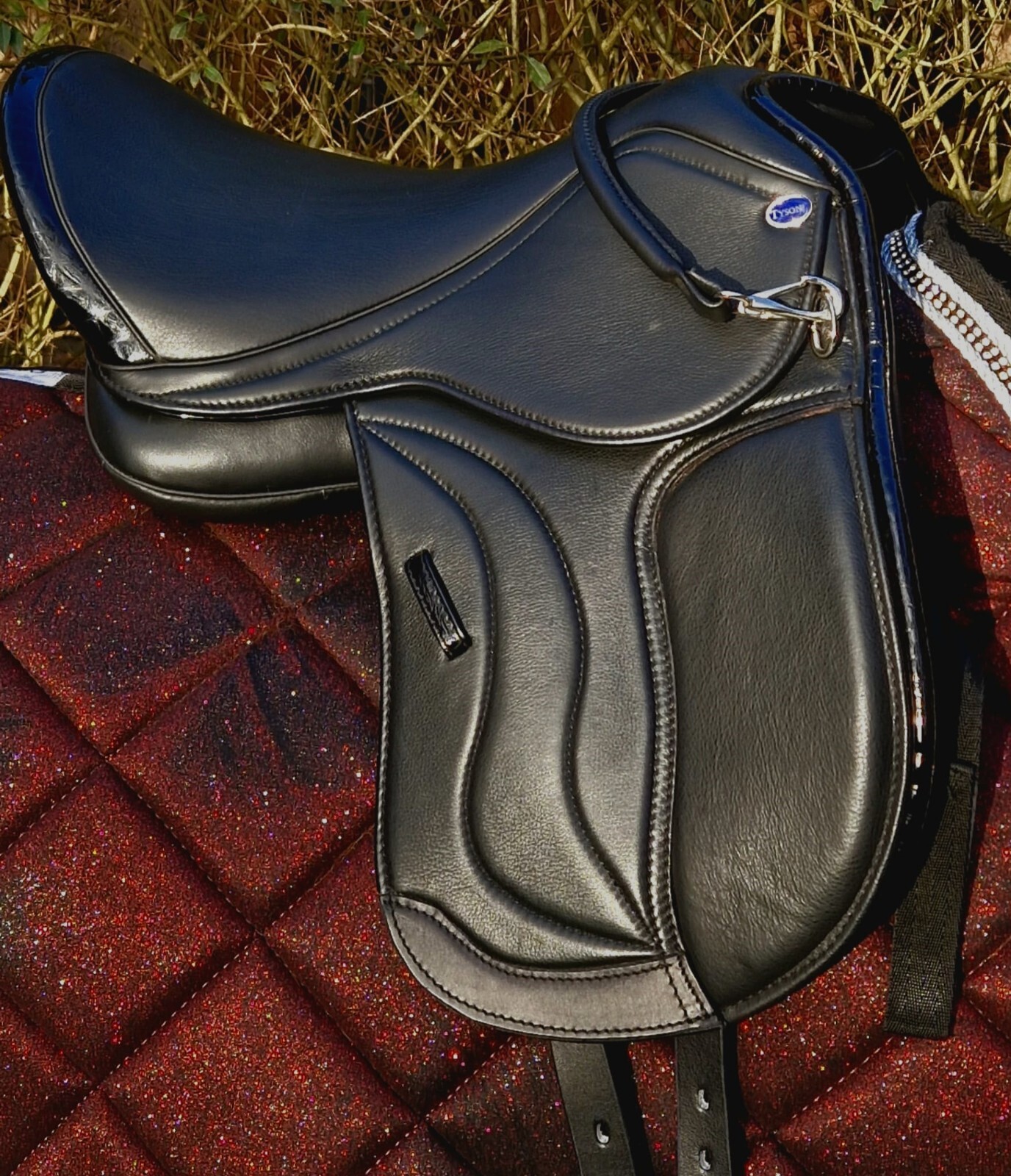 Ponysattel Leder Kopfeisen Shetty Welsh Sattel Leder Kroko Lack 14 15 Z ...