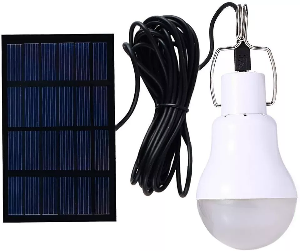 2pc Portable Solar Panel Powered LED Lights Bulb Light Tent Lamp ...