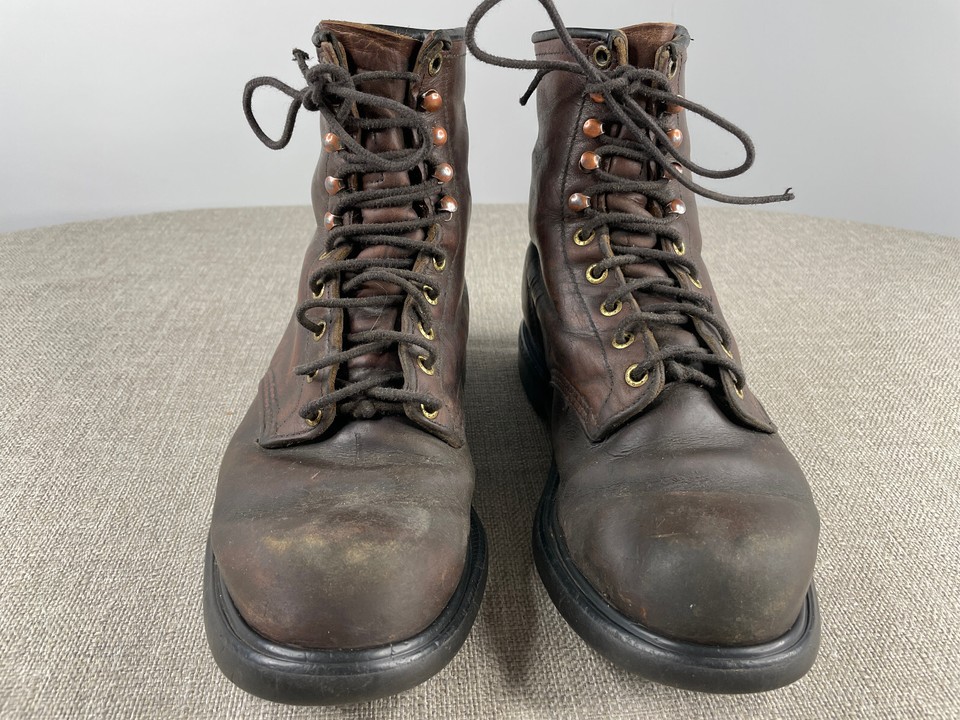 RED WING Vintage 953 SuperSole Brown Leather Soft Toe Work Boots Size 9 ...