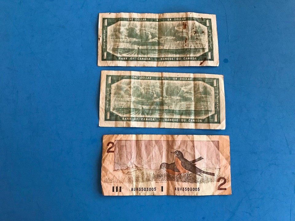1954 1986 Canadian 1 and 2 Dollar Legal Tender Bank Note Bills | eBay