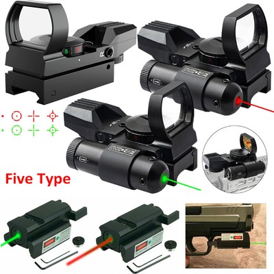 Tactical Mini Red Green Dot Reflex Sight Scope Red/Green Laser ...