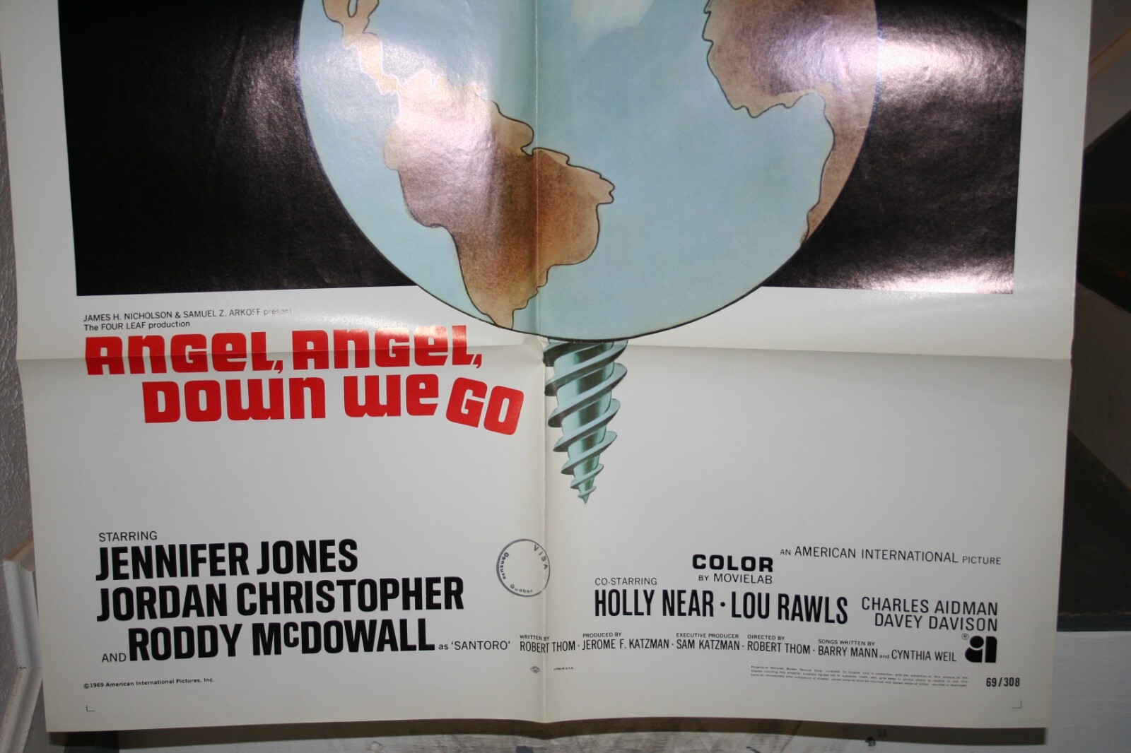 ANGEL ANGEL DOWN WE GO Original Movie Poster 1969 Jennifer Jones Roddy ...