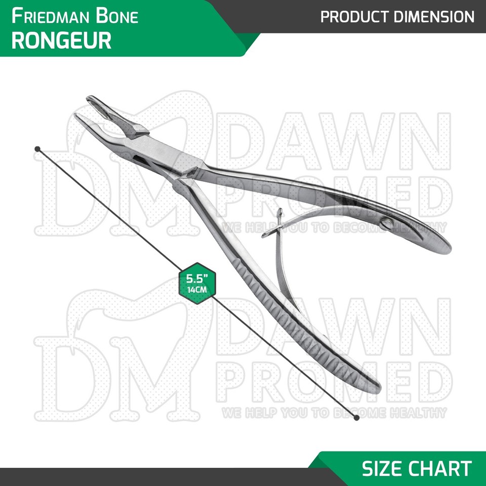 Friedman Bone Rongeur 5.5" 2.5mm Jaws Surgical Dental Instruments ...