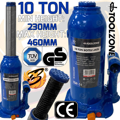10 Ton Hydraulic Bottle Lifting Jack Heavy Duty Truck Lorry Lift Ram ...
