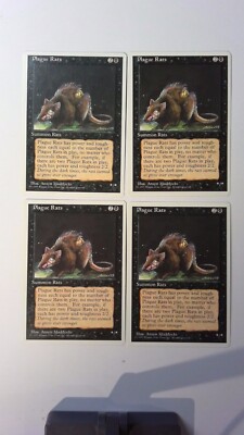 4 Plague Rats 4x x4 - NM - 4th Edition - SPARROW MAGIC mtg | eBay