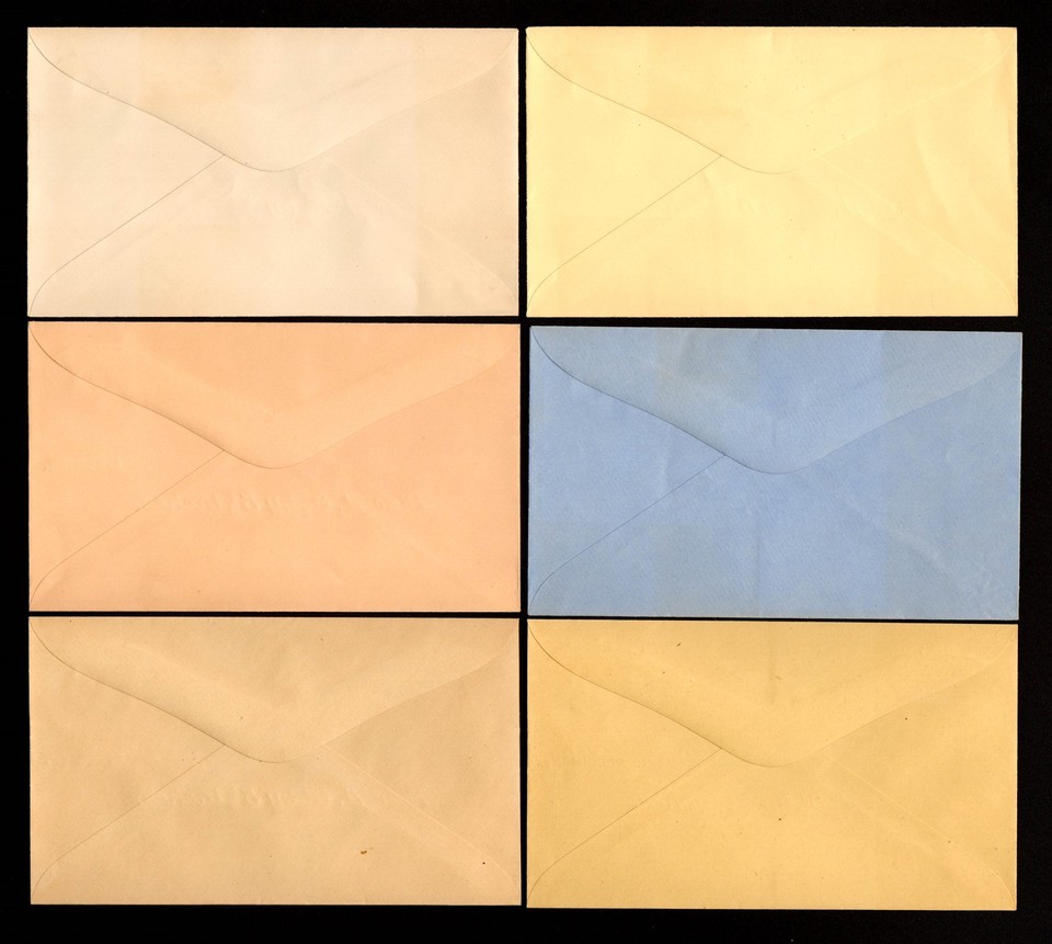 U311-U317 2c 1886 SPECIMEN FORM 39 Set of Envelopes, UPSS Cat. $84.00 ...