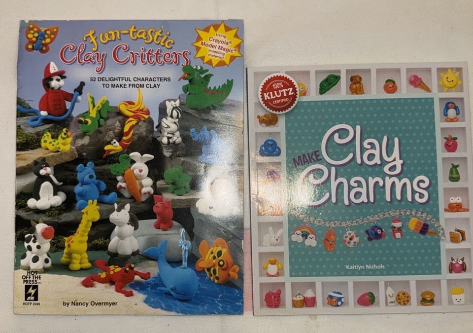 Clay Critters & Charms DIY Craft Book Lot – Polymer Clay How-To Guide ...