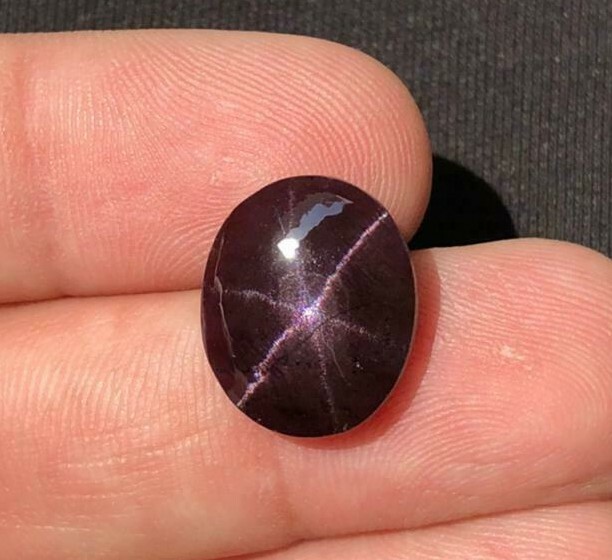32 Cts Certified Natural Red Garnet Star 18x13 MM 6 Ray Star Garnet ...
