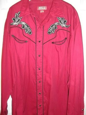 Red Ranch Western Shirt Size XXL | eBay