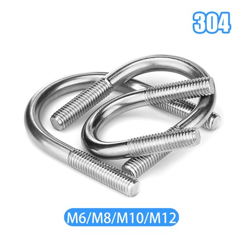M6 M8 M10 M12 U Bolts Round Bend U Clamp For Standard Pipe A2 Stainless ...