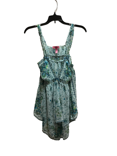 Y2K Betsy Johnson Intimates Top Size Large Sheer Blue Floral FairyCore ...