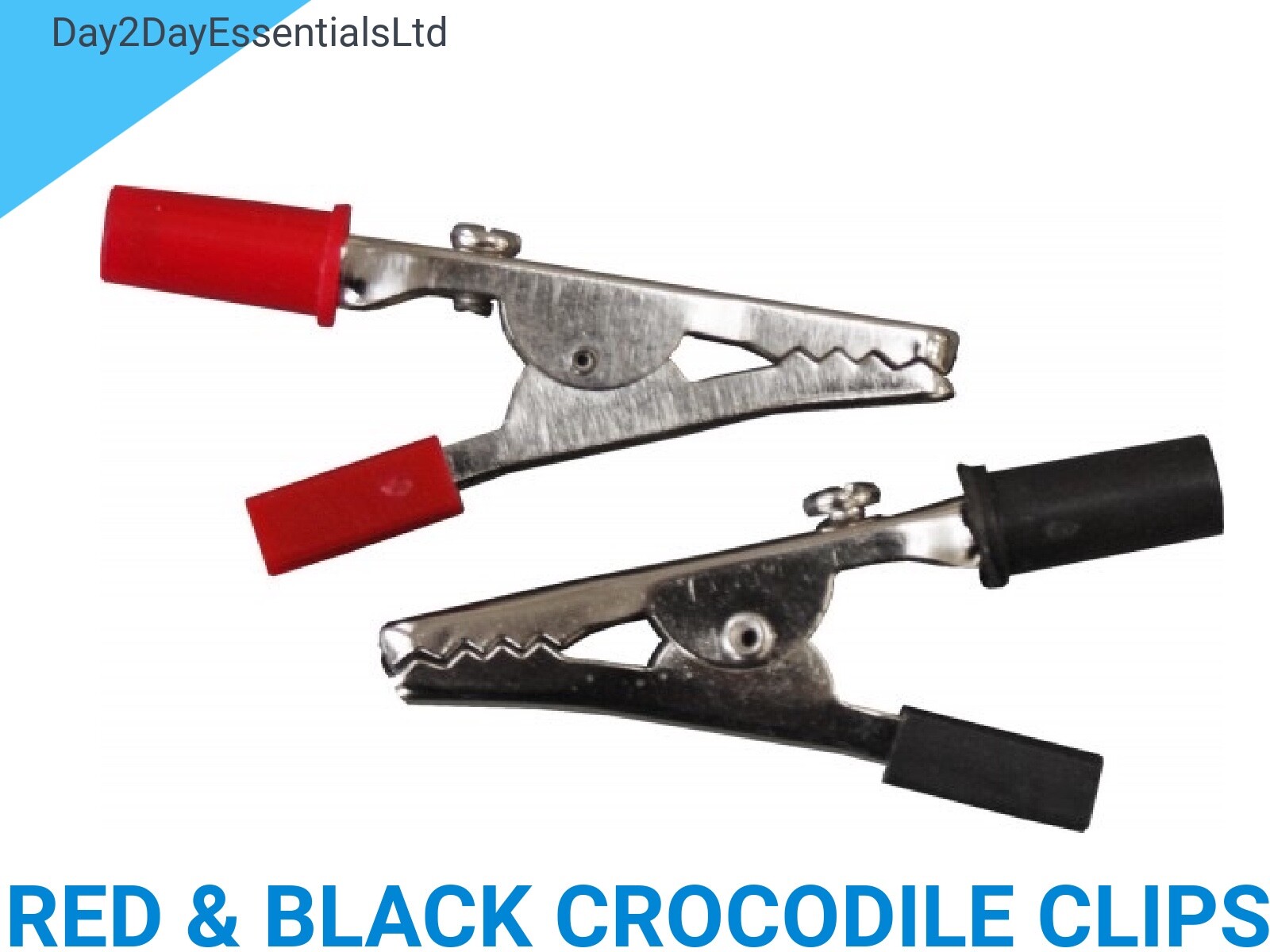 Crocodile Clips 5A Insulated Red & Black Alligator Clamps Electrical ...