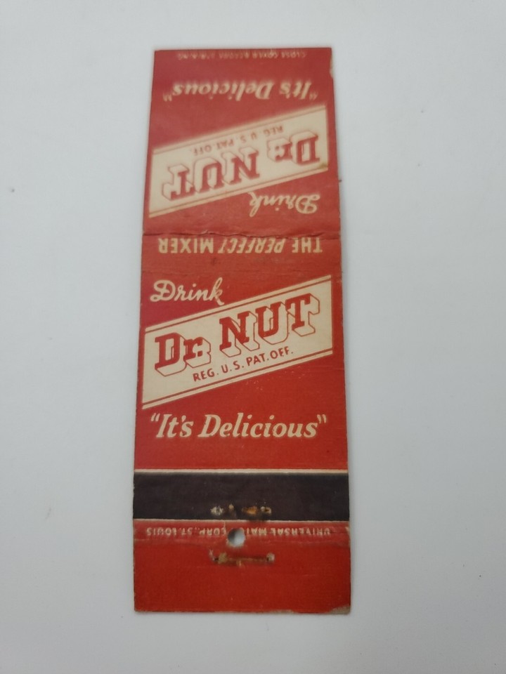 Drink Dr. Nut It's Delicious The Perfect Mixer Matchbook Cover | eBay