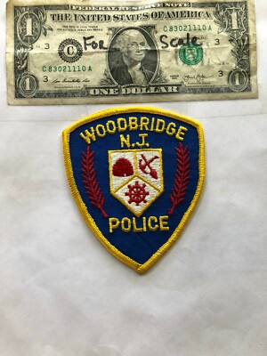 Woodbridge New Jersey Police Patch un-sewn Great Shape | eBay
