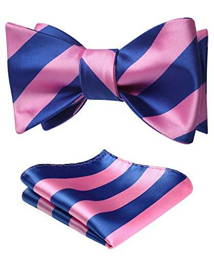 Bow Ties for Men Striped Bowties Men's Self Tie Bowtie 02-pink Blue | eBay