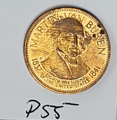 MARTIN VAN BUREN US President Token Coin Bronze Medal With Reeded Edge ...