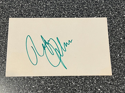 Rafer Johnson Hand Signed 3 x 5 Index card Olympic Decathlon Gold Medal ...