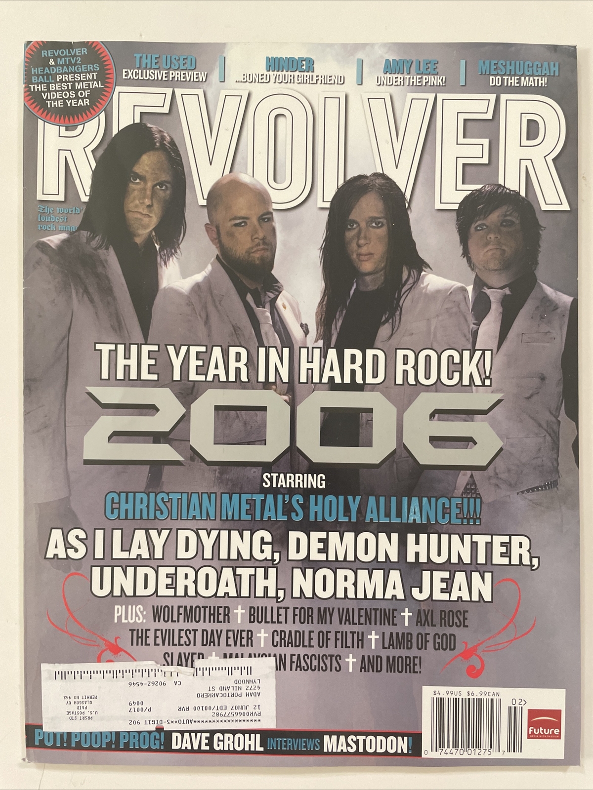 2007 REVOLVER MAGAZINE THE YEAR IN HARD ROCK HOLY ALLIANCE DEMON HUNTER ...