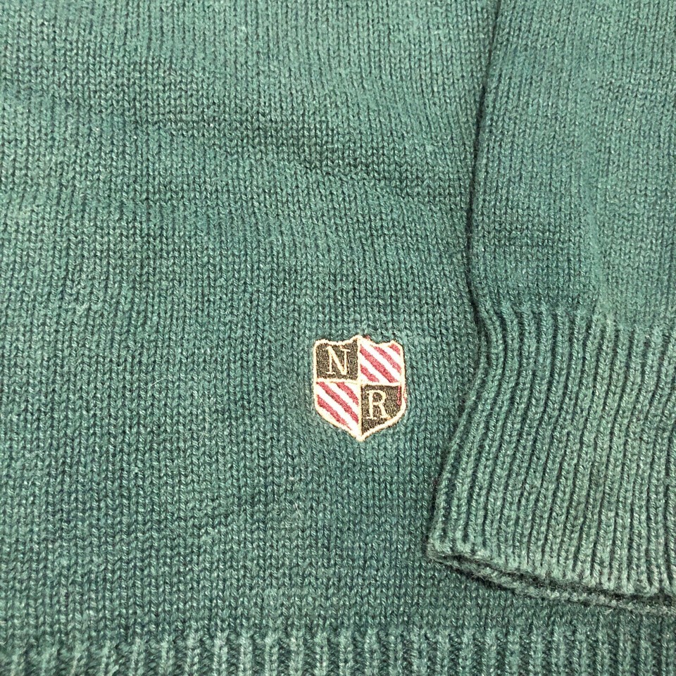 Vintage New River Colorblock Striped Sweater Men XL Green Blue Preppy ...