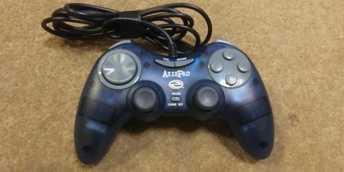 Axispad Wired USB Controller 8 Button Gamepad Blue Clear | eBay
