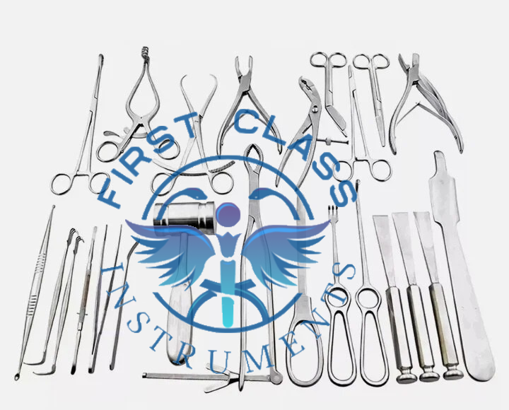 Basic Orthopedic Surgery Set of 25 PCS of Surgical Instruments With Box ...