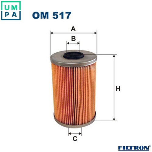 OIL FILTER OM 517 FOR ALPINA BMW 6/E24 M30 B28 2.8L M30 B28 2.8L M30B34 ...
