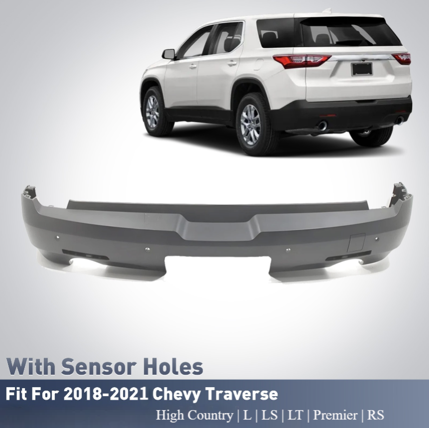 Rear Lower Bumper Cover For 2018-2021 Chevy Traverse w/ Park Assist ...
