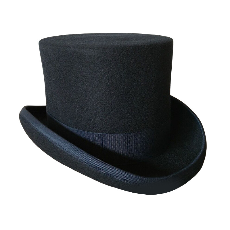 Vintage Wool Victorian Mad Hatter Top Magic Hat Gentlemen Performing ...