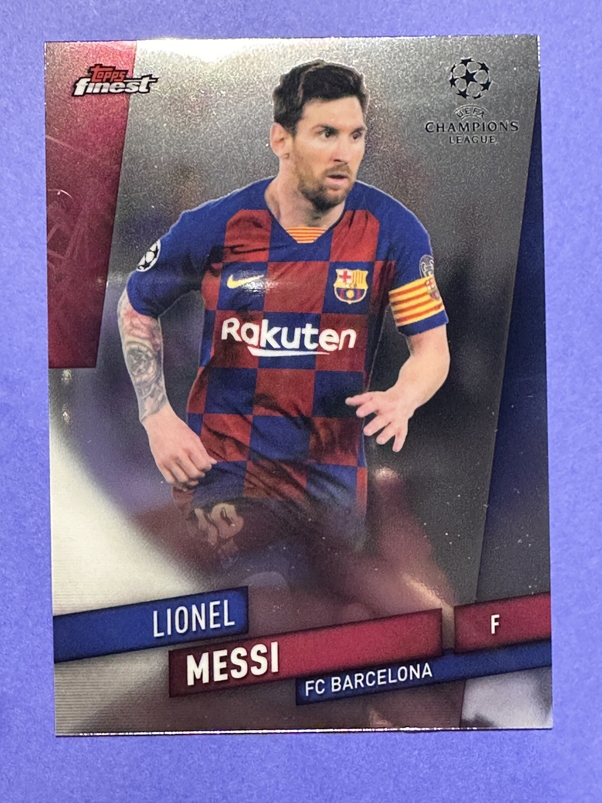 Lionel Messi 2019-20 Topps Finest UEFA Champions #1 FC Barcelona | eBay