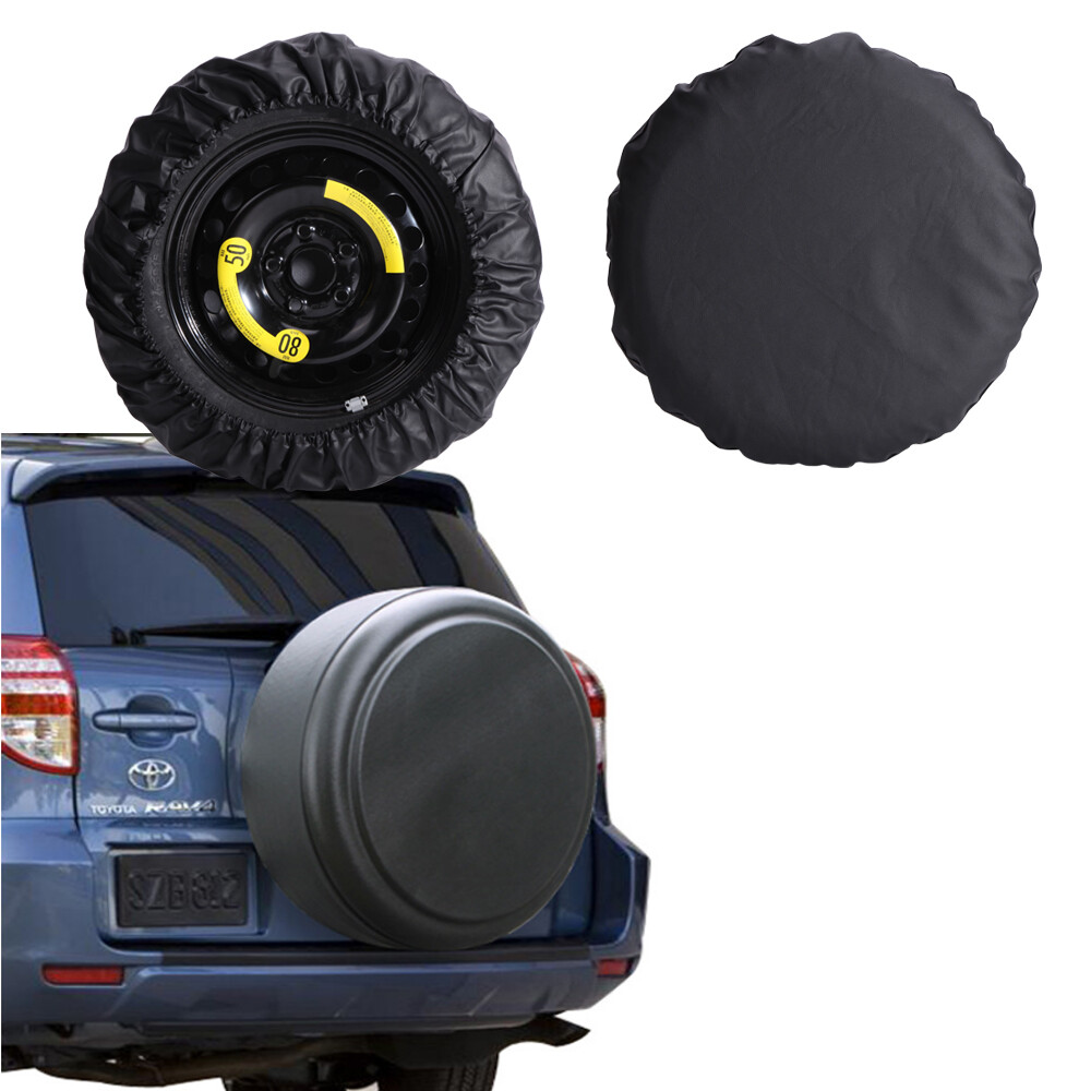 Car 15" Spare Tire Cover Pure Soft Wheel Leather Bag Protect For Toyota ...