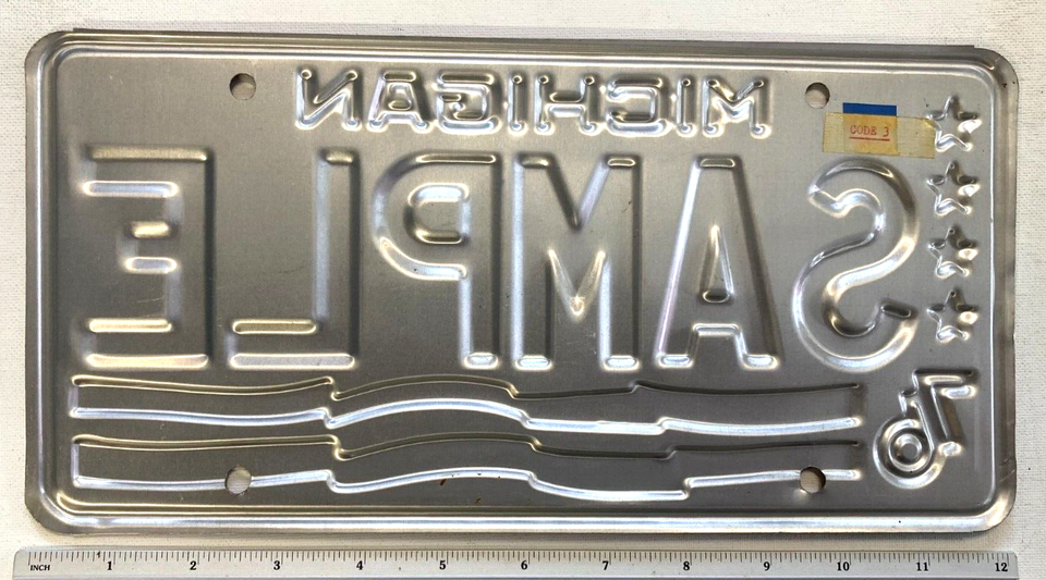 1976 1977 1978 Michigan Sample License Plate SAMPLE | eBay