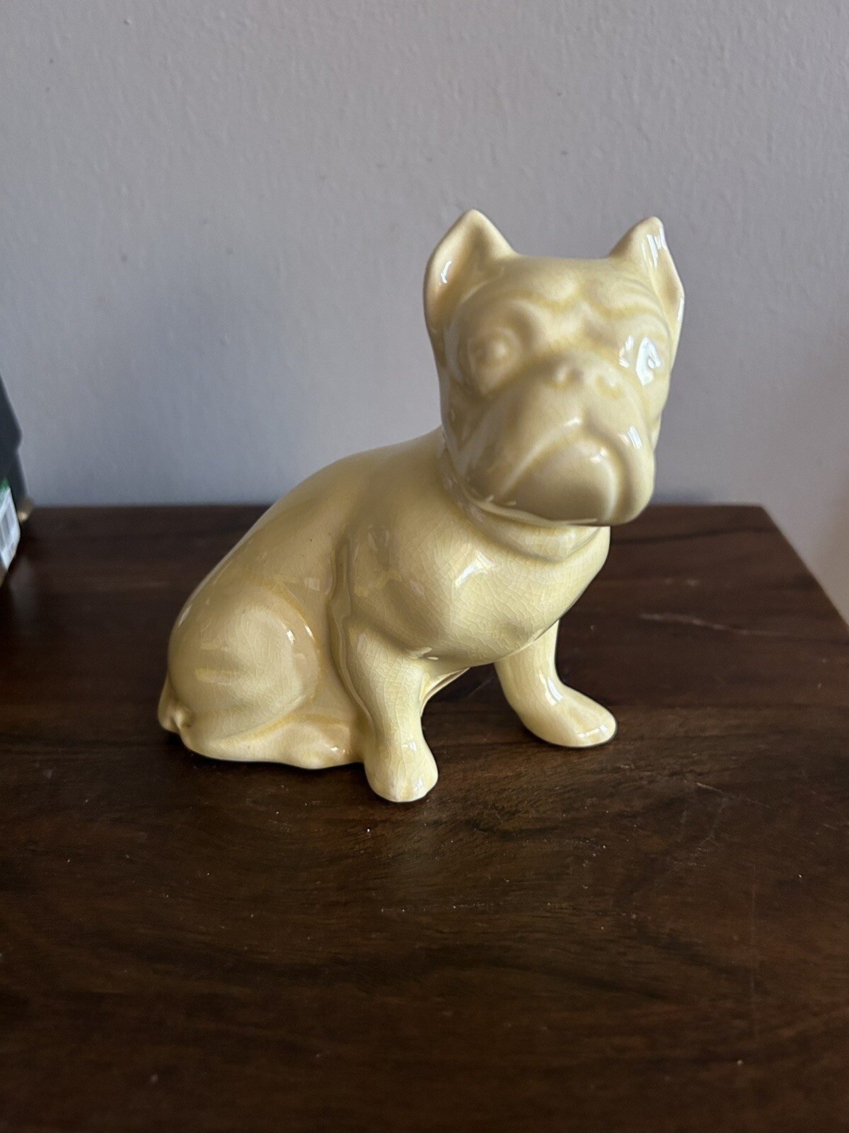 Ceramic French Bull Dog Frenchie Bulldog Light Yellow Vintage 5 Inches ...