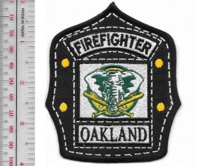 Oakland Athletics Baseball Team & Oakland Fire Department sm Patch vel ...