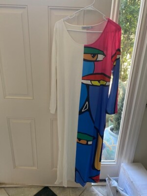 MISSLOOK Women's Boho Printed Maxi Long Sleeve Scoop Neck Dress XL | eBay