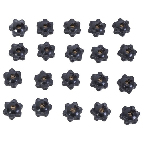 20Pcs Screw-On Type Threaded knobs Plum Hand Tighten Nuts Handle Easy ...