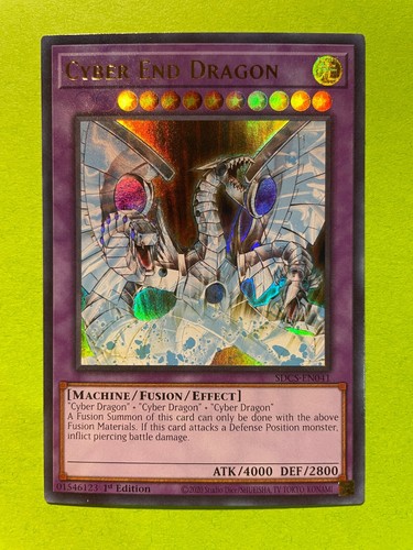 Yugioh Cyber End Dragon SDCS EN041 Ultra Rare 1st Ed MISPRINT | eBay Australia