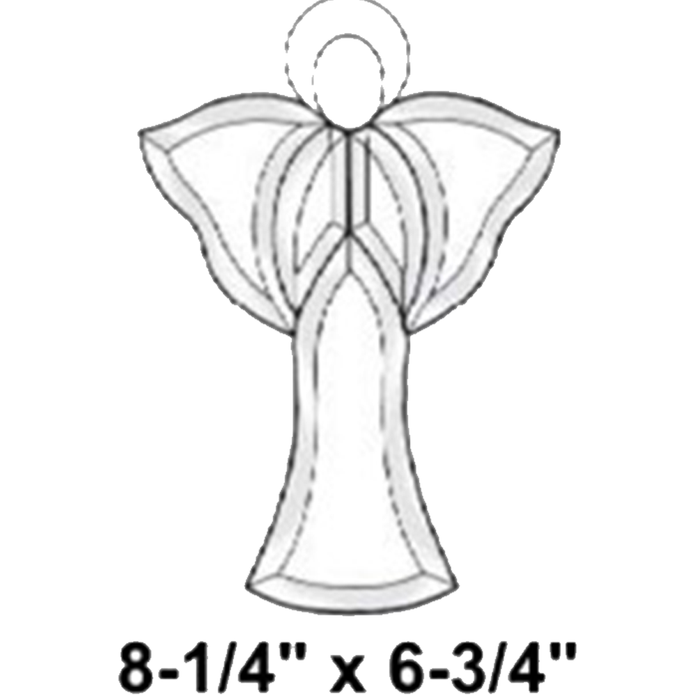8-1/4" x 6-3/4" Exquisite Clear Glass Angel Bevel Cluster EC203 | eBay