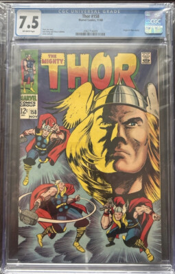 The Mighty THOR #158 Origin Issue!! KIRBY KEY Comic CGC 7.5 | eBay
