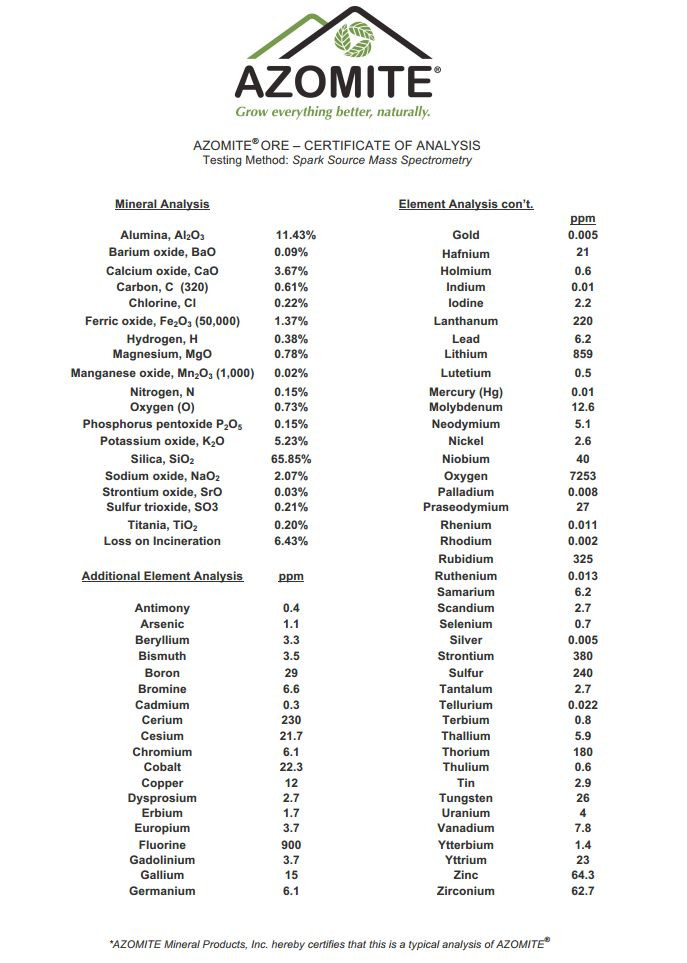 20 Pounds AZOMITE - Trace Minerals Micronized Powder Volcanic Rock Dust ...