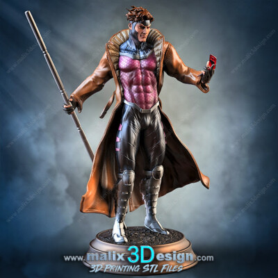 Gambit Resin Sculpture Statue Model Kit X-Men size choices! Unpainted ...